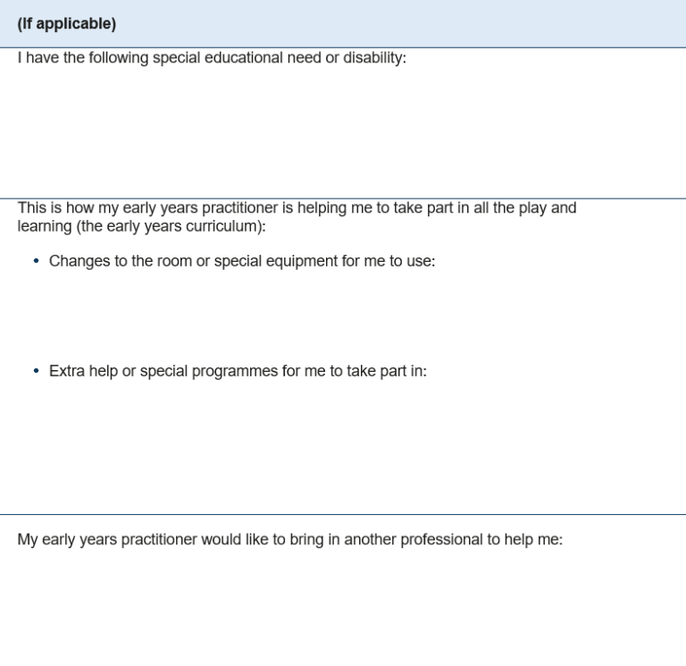 Example format for the progress check at age two - Foundation Years
