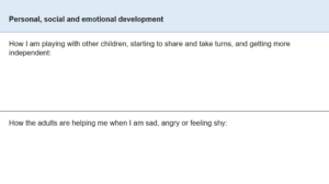 Example format for the progress check at age two - Foundation Years